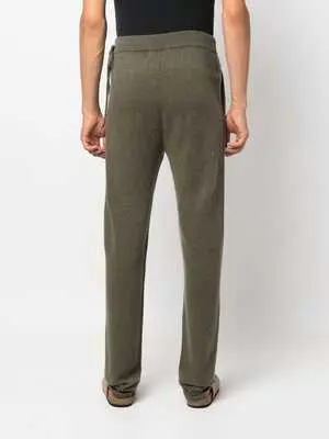 Extreme Cashmere Fine-knit Straight-leg Trousers - Green
