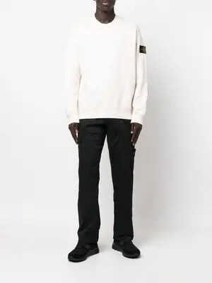 Stone Island Compass-patch Crew-neck Sweatshirt