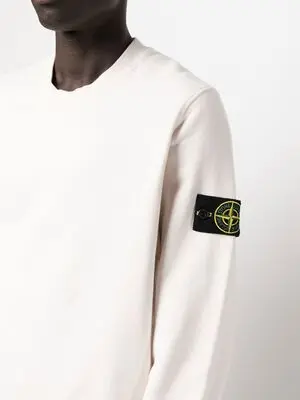 Stone Island Compass-patch Crew-neck Sweatshirt