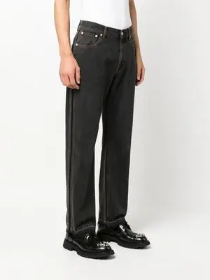 Alexander McQueen Side Stripe Straight-leg Jeans