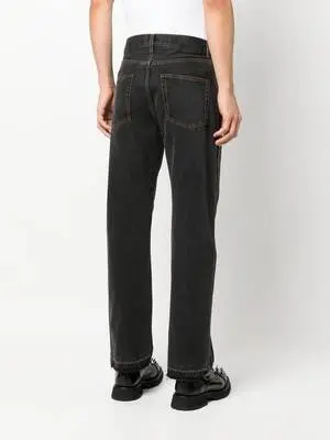 Alexander McQueen Side Stripe Straight-leg Jeans