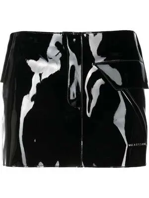 1017 Alyx 9sm Embossed-logo Mini Skirt - Black