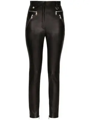 Dolce & Gabbana Zip-detail Trousers - Black