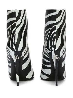 Dolce & Gabbana Zebra-print Ankle Boots