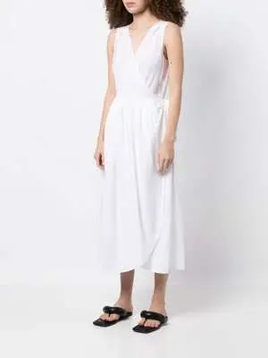 Vince Sleeveless Wrap Midi Dress