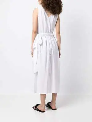 Vince Sleeveless Wrap Midi Dress