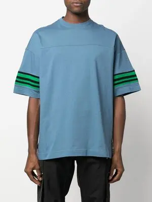AMBUSH Logo-patch Stripe Detail T-shirt