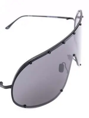 Rick Owens Oversized Shield-frame Sunglasses - Black