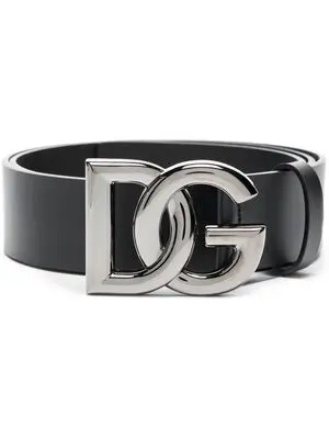 Dolce & Gabbana Logo-buckle Belt - Black
