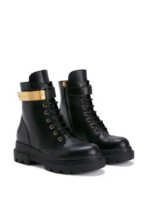 GIUSEPPE ZANOTTI Alexa Logo Plate Boots