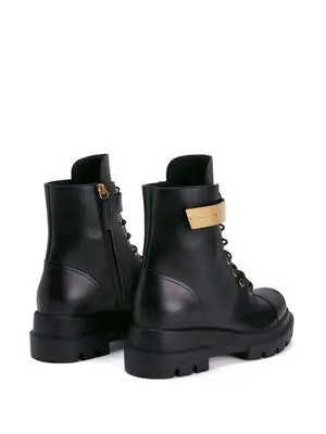 GIUSEPPE ZANOTTI Alexa Logo Plate Boots