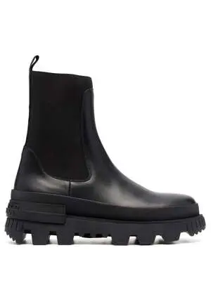 Moncler Leather Chelsea Boots