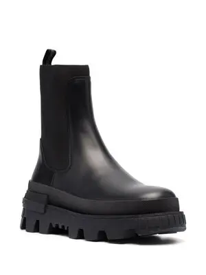 Moncler Leather Chelsea Boots