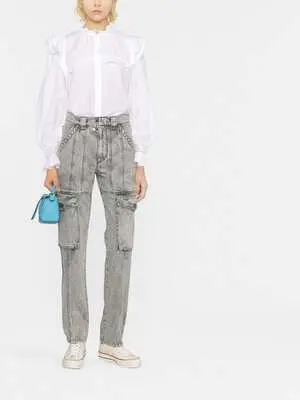MARANT ETOILE Distressed-finish Straight Leg Jeans