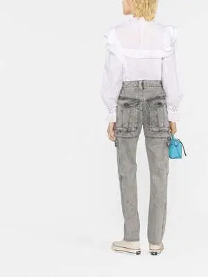 MARANT ETOILE Distressed-finish Straight Leg Jeans