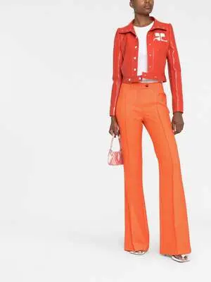 COURREGES Vinyl Reedition Cropped Jacket - Red