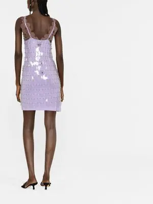 Rabanne Sequined Mini Dress - Purple