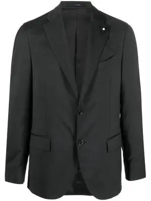 LARDINI Single-breasted Blazer - Grey