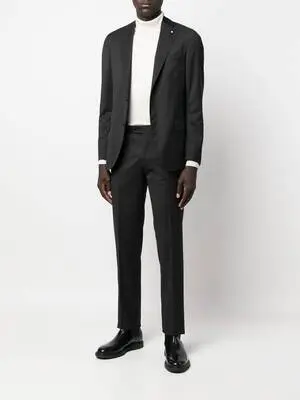 LARDINI Single-breasted Blazer - Grey