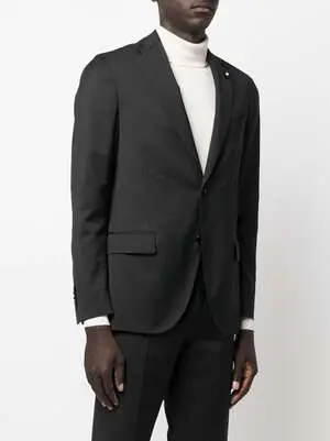 LARDINI Single-breasted Blazer - Grey