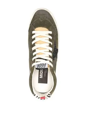 GOLDEN GOOSE Mid Star High-top Sneakers - Green