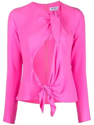 Attico Zelda Tie-front Blouse