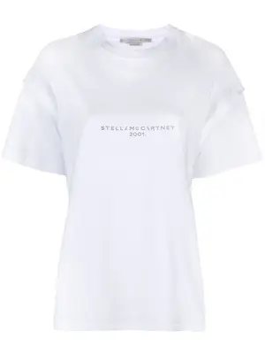 Stella McCartney Sequin-embellished Logo T-shirt - White
