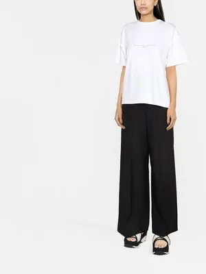 Stella McCartney Sequin-embellished Logo T-shirt - White