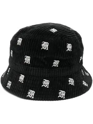 R13 Embroidered Logo Bucket Hat - Black
