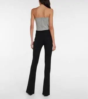 Magda Butrym Cotton-blend Jersey Bustier - Grey