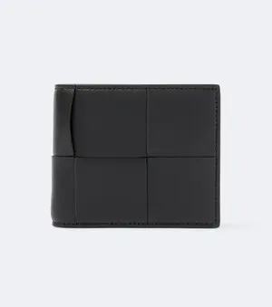 Bottega Veneta Intreccio Leather Wallet - Black