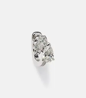 REPOSSI Serti Sur Vide 18kt White Gold Single Earring With Diamonds - Silver