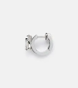 REPOSSI Serti Sur Vide 18kt White Gold Single Earring With Diamonds - Silver