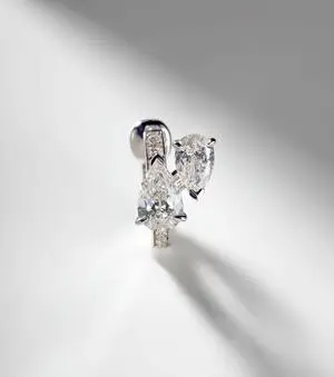 REPOSSI Serti Sur Vide Single Earring - Silver
