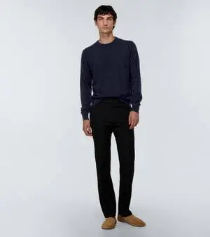 THE ROW Benji Cashmere Sweater - Blue