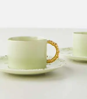 L'Objet Haas Mojave Set Of 2 Teacups And Saucers