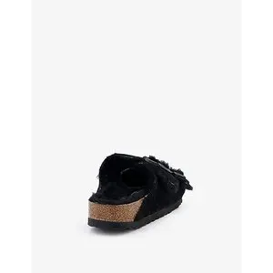 BIRKENSTOCK Arizona Shearling And Suede Sandals