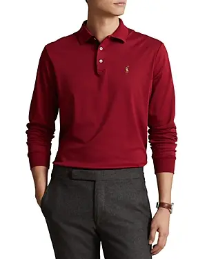Polo Ralph Lauren Classic Fit Soft Cotton Long-sleeve Polo Shirt Holiday Red