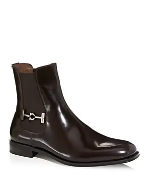 NEW SALVATORE FERRAGAMO men\'s isidoro chelsea boots in brown Isidro Chelsea · Oiled Latigo · Tan – Bordon Handmade boots main image 3