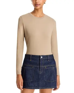 Majestic Filatures Pleat Back Tee - Fossil