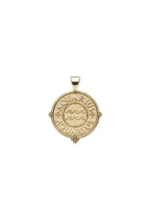 JANE WIN Aquarius Zodiac Pendant - Aqua