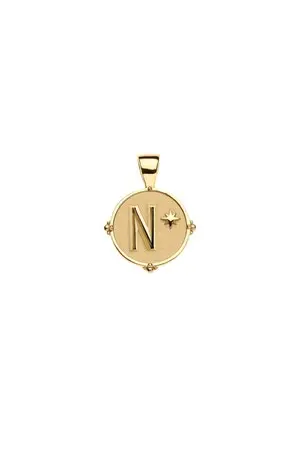 JANE WIN JW Letter Coin Pendant Gold