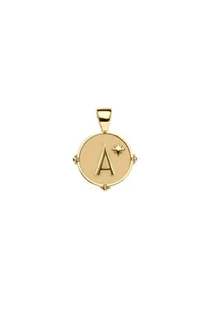 JANE WIN Jw Letter Coin Pendant - Silver