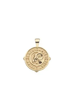 JANE WIN Aries Zodiac Pendant - Gold