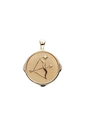 JANE WIN Sagittarius Zodiac Pendant - Gold