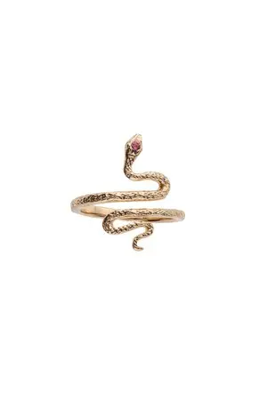 JANE WIN Protect Snake 10k Ring - Gold