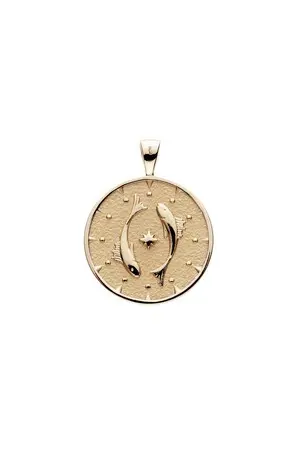 JANE WIN Pisces Zodiac Pendant - Gold