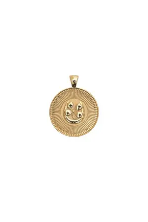 JANE WIN Lucky Jw Small Pendant Coin - Gold