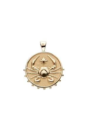 JANE WIN Cancer Zodiac Pendant - Gold