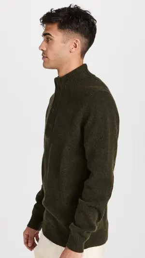 Barbour Elbow Patch Button Sweater